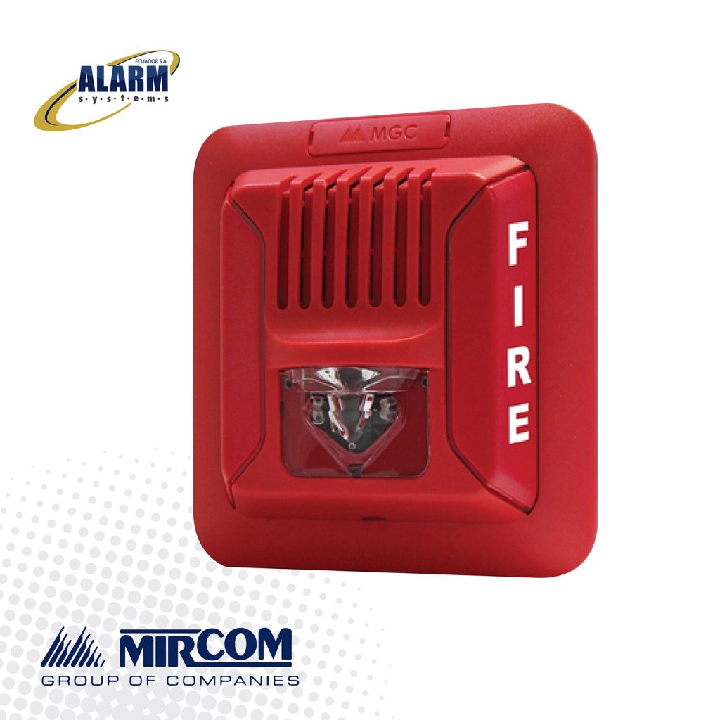 FHS-400-RR Sirena con luz Estroboscópica interior MGC – Alarmsystems Ecuador